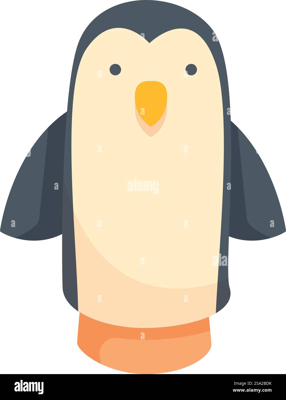 Penguin puppet toy icon cartoon vector. Doll show. Theatre stage play ...