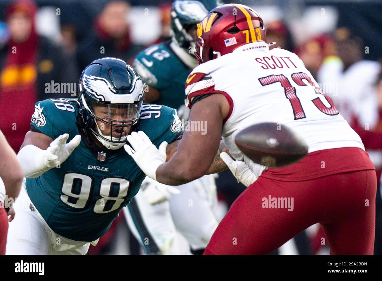 Philadelphia Eagles defensive tackle Jalen Carter (98) in action ...