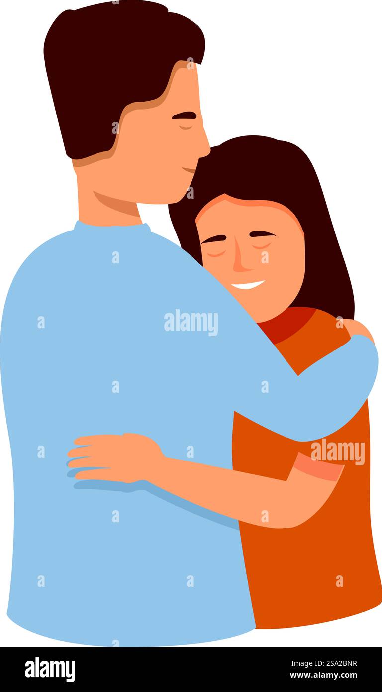 Romantic couple partner icon cartoon vector. Male and female happiness ...