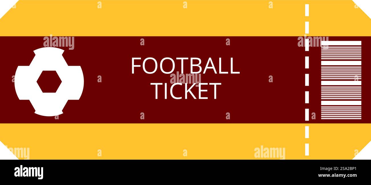 Ticket game icon cartoon vector. Football soccer match. Reward venue ...
