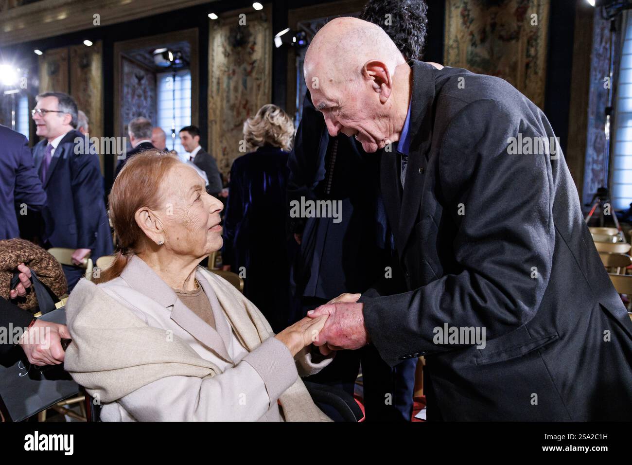 Roma, Italia. 28th Jan, 2025. I sopravvissuti ai campi di ...