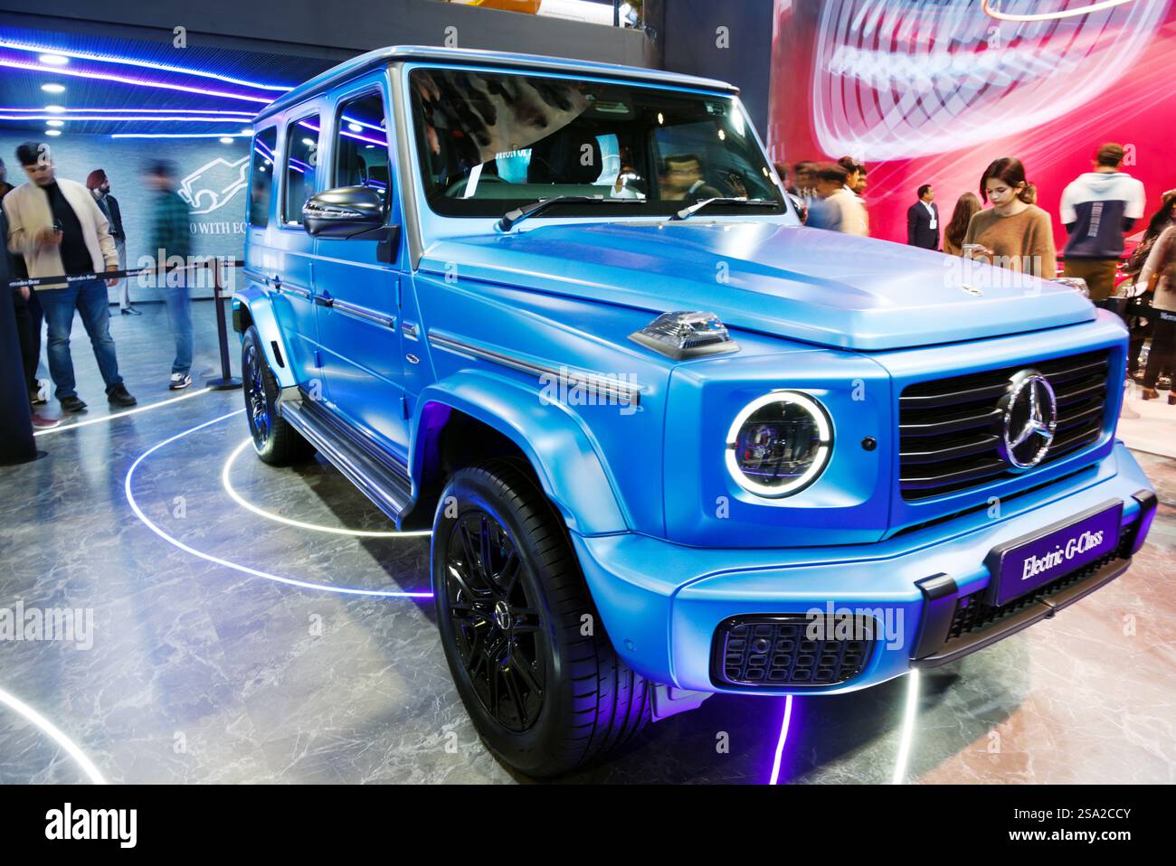 NEW DELHI - JANUARY 20, 2025: Mercedes-Benz G Class car is on display ...