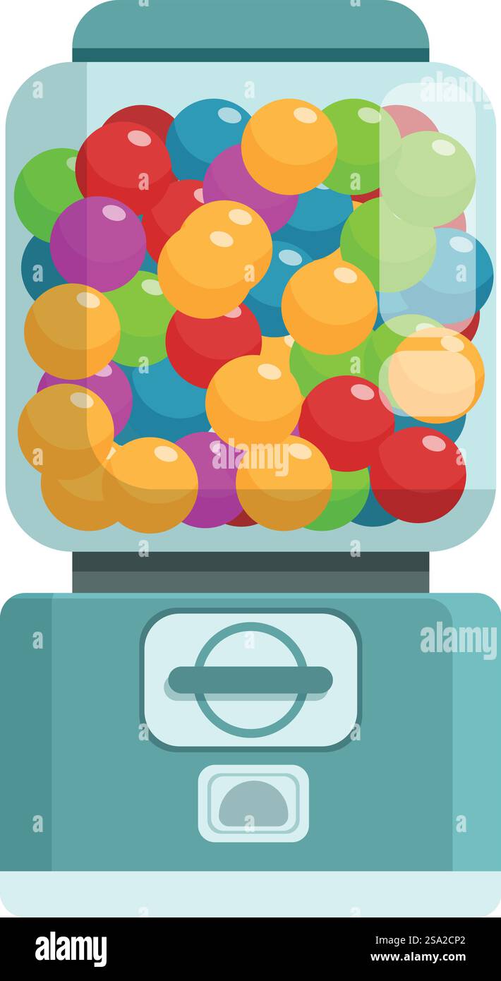 Bubblegum machine icon cartoon vector. Colorful equipment. Slot ...