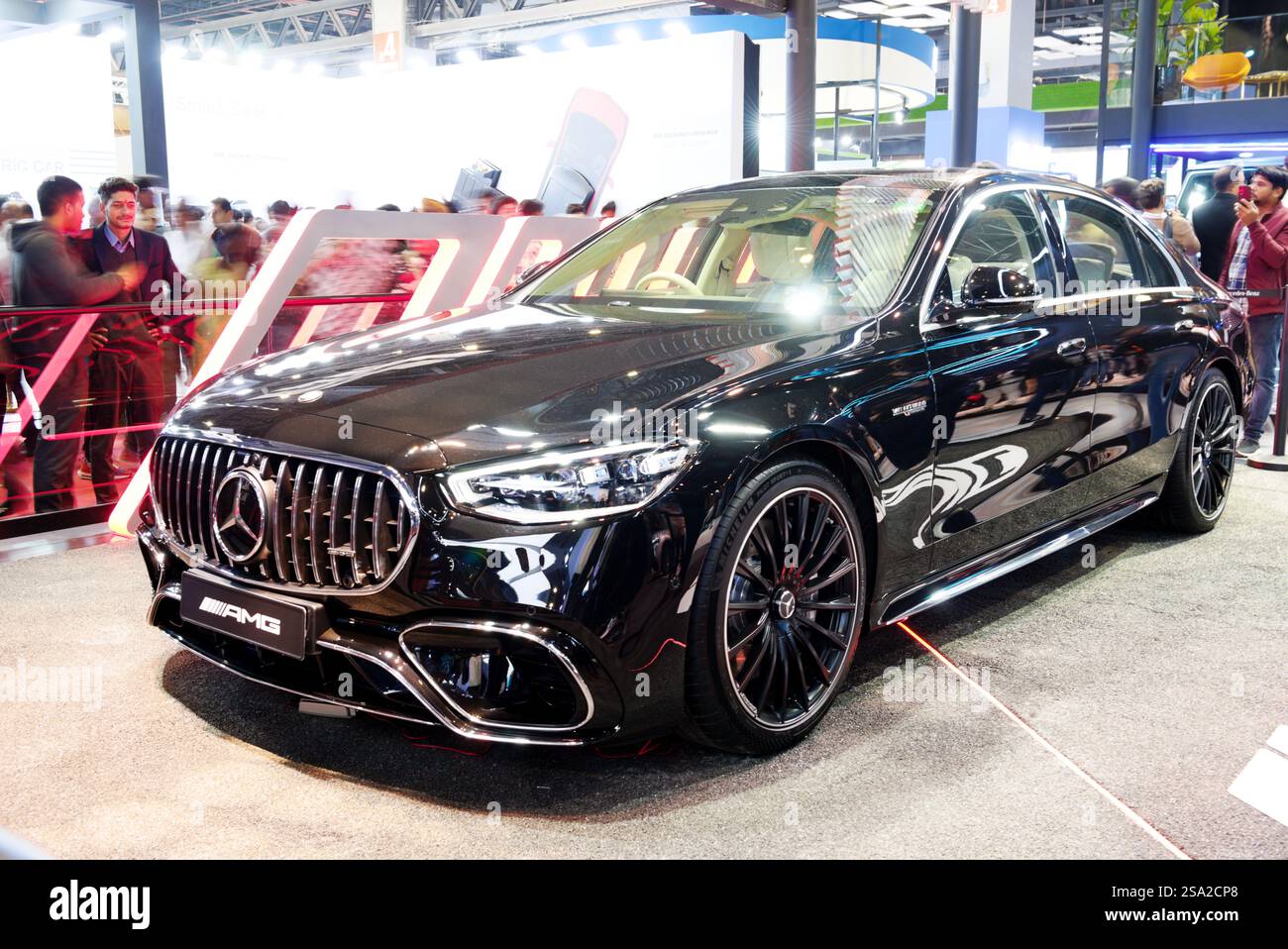 NEW DELHI - JANUARY 20, 2025: Mercedes-Benz AMG S 63 E Performance car ...