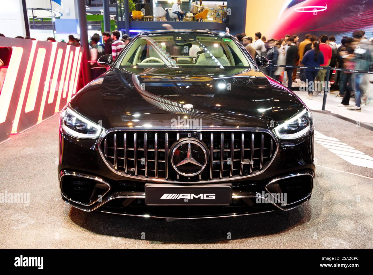 NEW DELHI - JANUARY 20, 2025: Mercedes-Benz AMG S 63 E Performance car ...