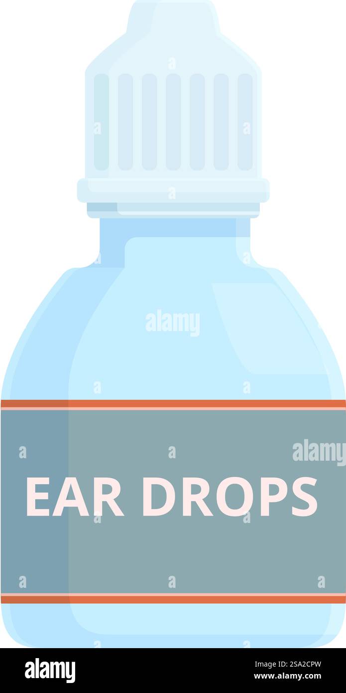 Ear drops bottle icon cartoon vector. Drug science. Clean hearing aid ...