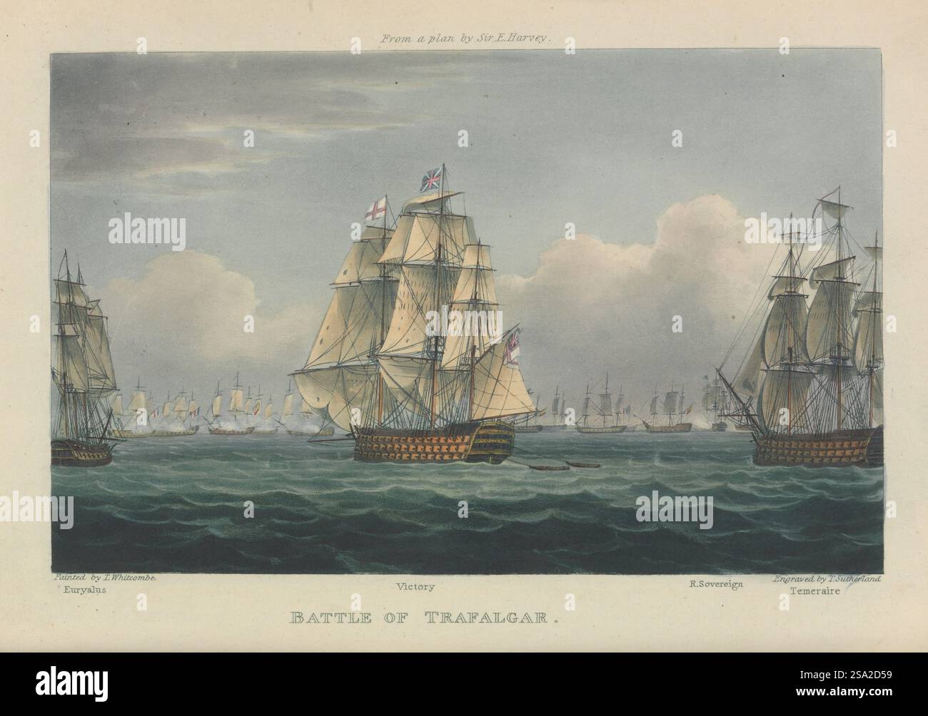 Battle of Trafalgar, 1805. from The naval chronology of Great Britain ...