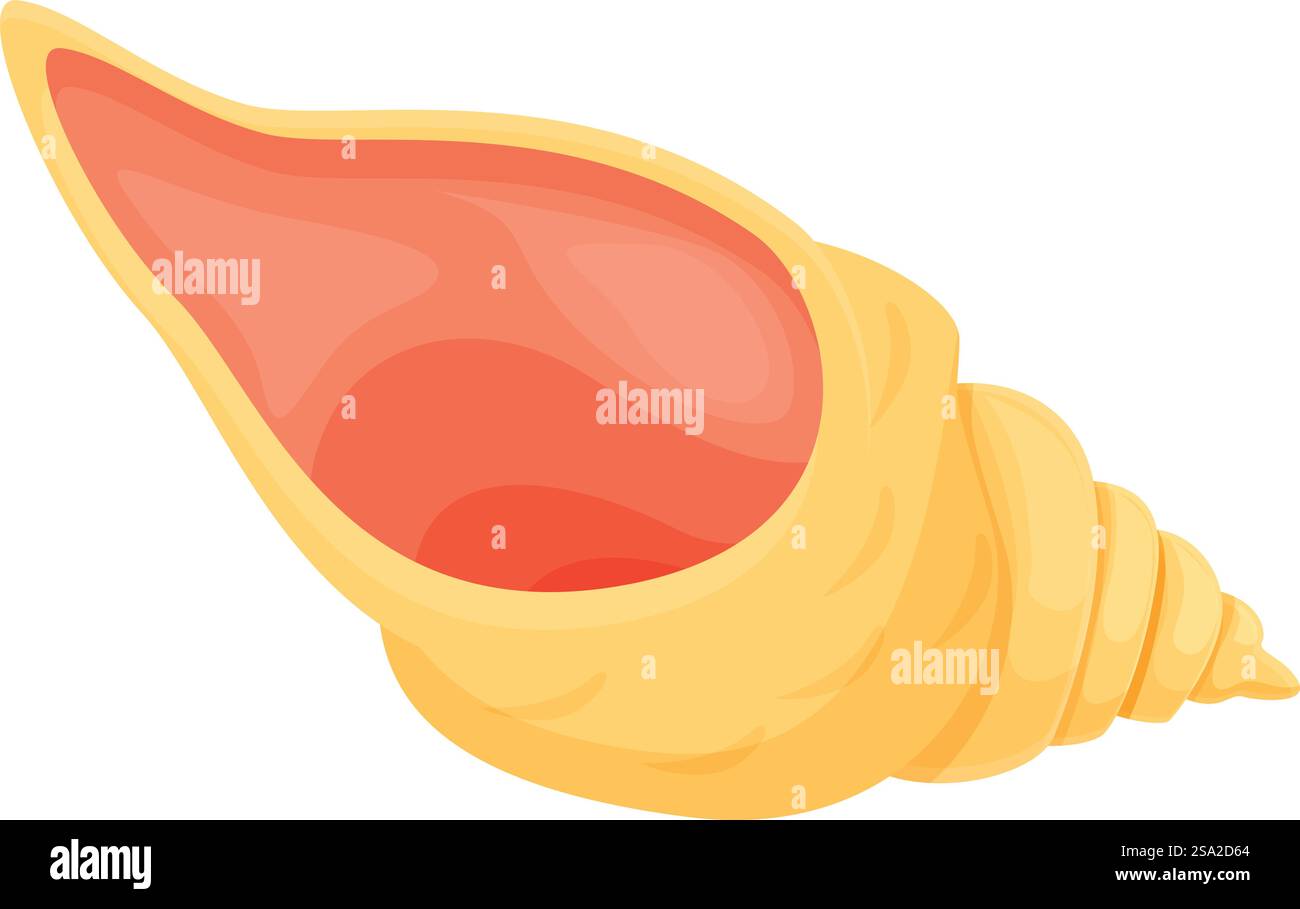 Tropical sea shell icon cartoon vector. Marine ocean conch. Underwater ...