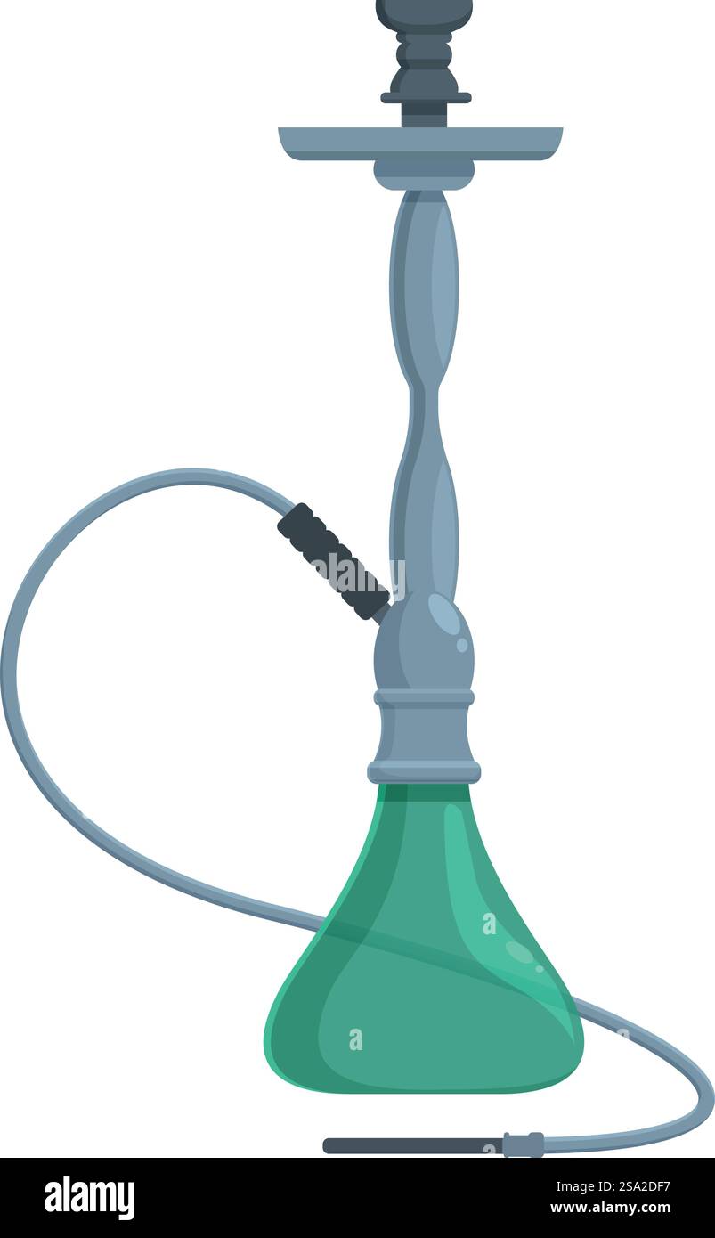 Turkish hookah icon cartoon vector. Smoking bar equipment. Arabic ...