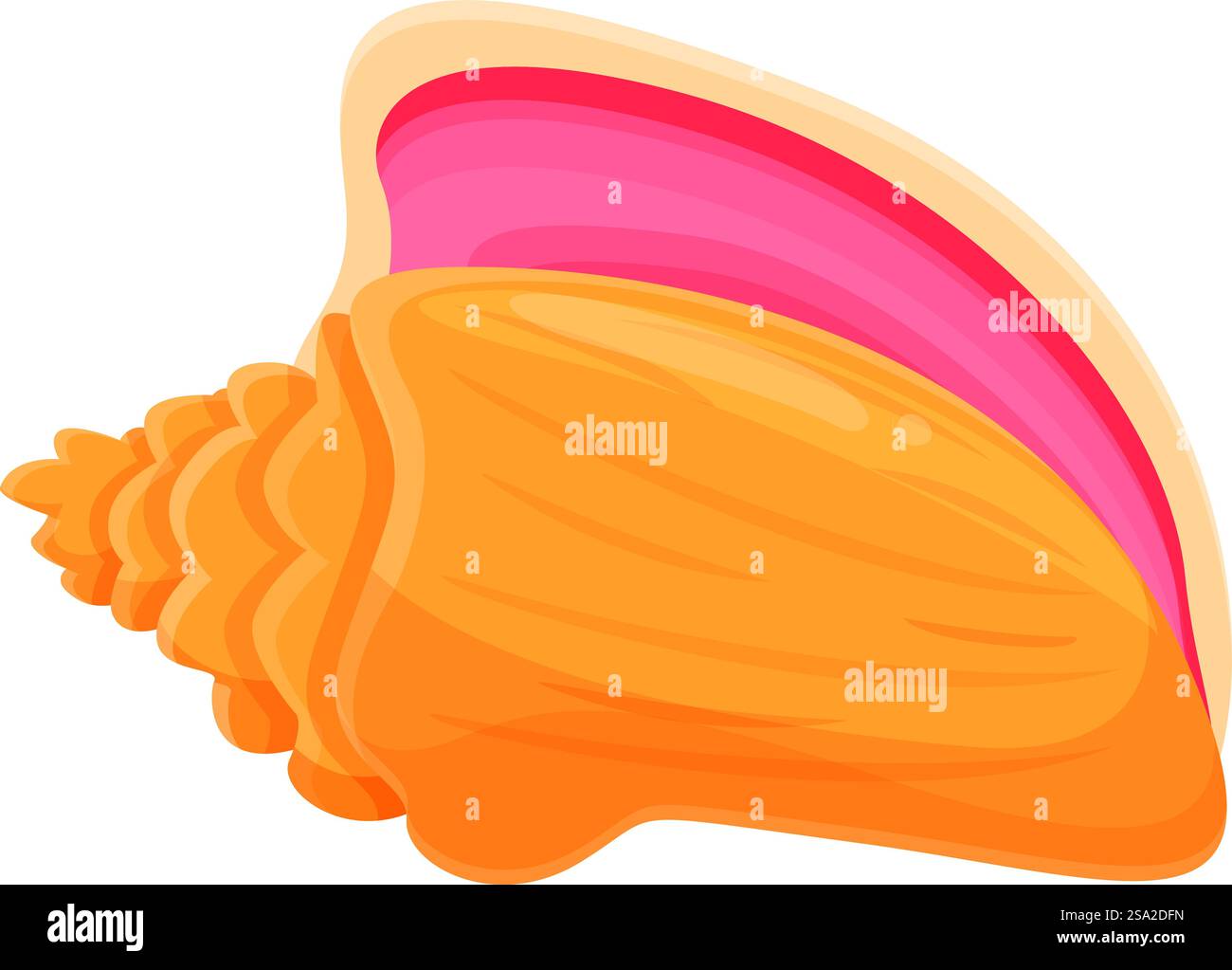 Spiral colorful conch icon cartoon vector. Marine sea shell. Aquatic ...