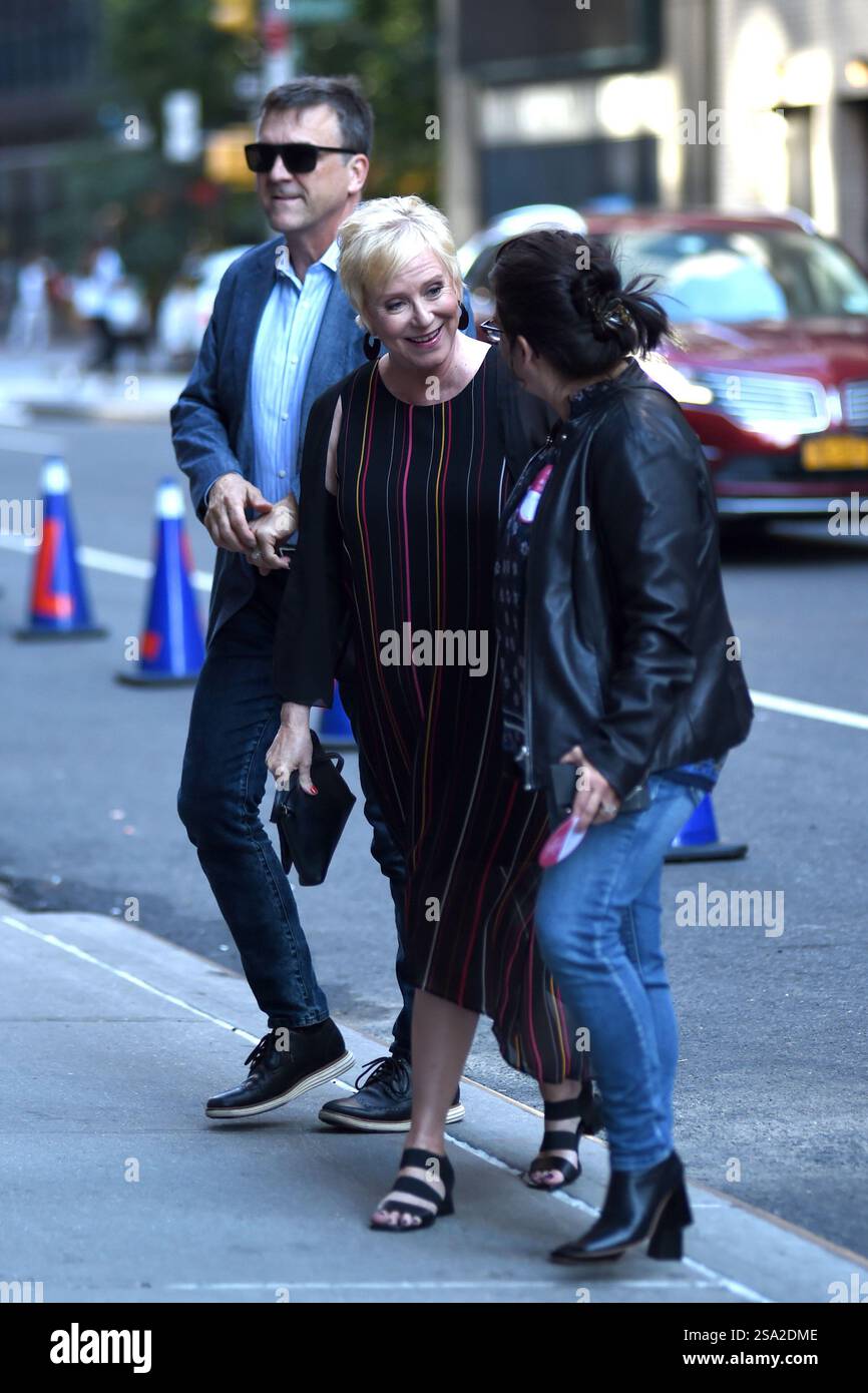 Eve Plumb arriving to tape an appearance on 'The Late Show with Stephen ...
