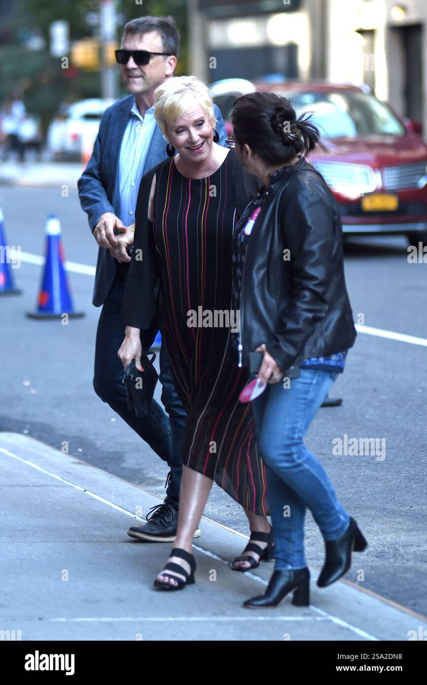 Eve Plumb arriving to tape an appearance on 'The Late Show with Stephen ...