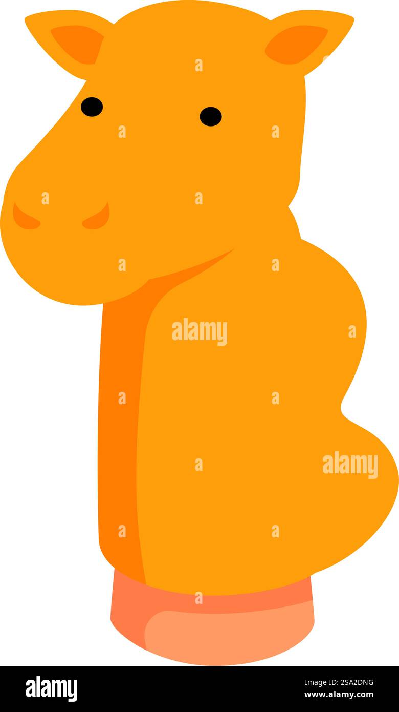 Horse puppet toy icon cartoon vector. Fantasy show. Play actor ...