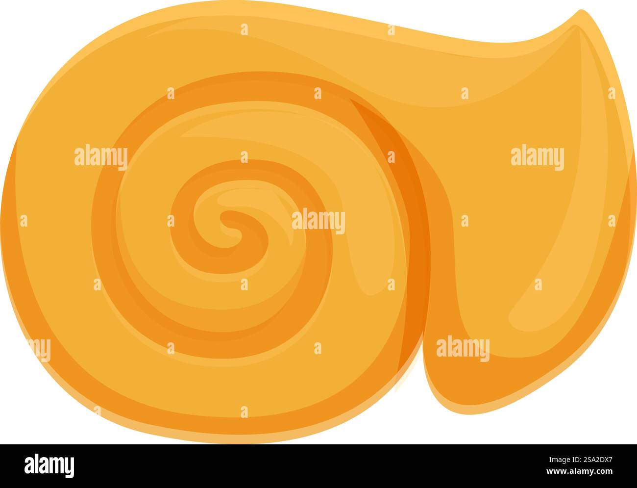 Spiral golden sea shell icon cartoon vector. Marine conch. Sea art ...