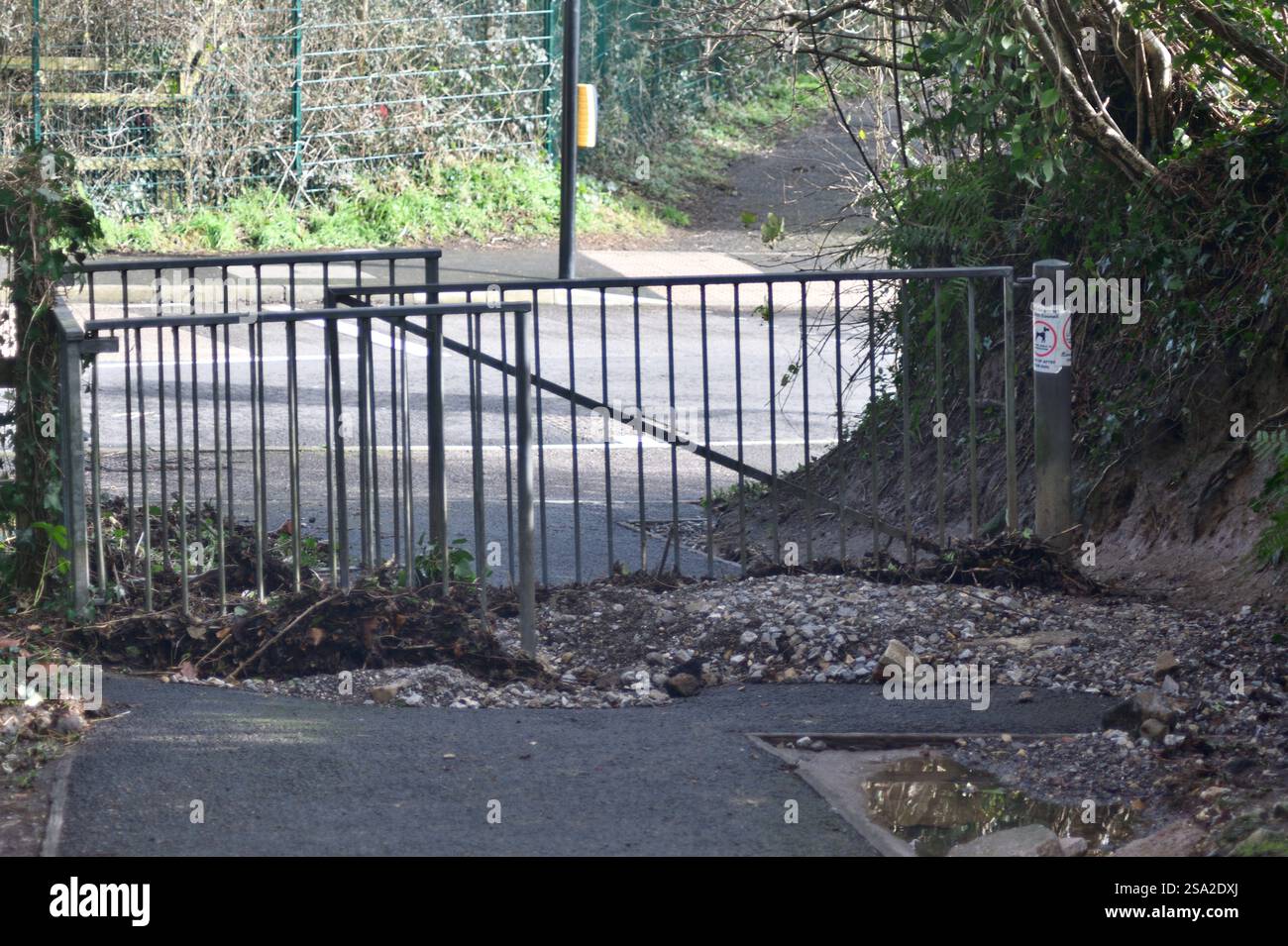 Silt left after flooding in Chard Somerset England uk 2025 Stock Photo ...
