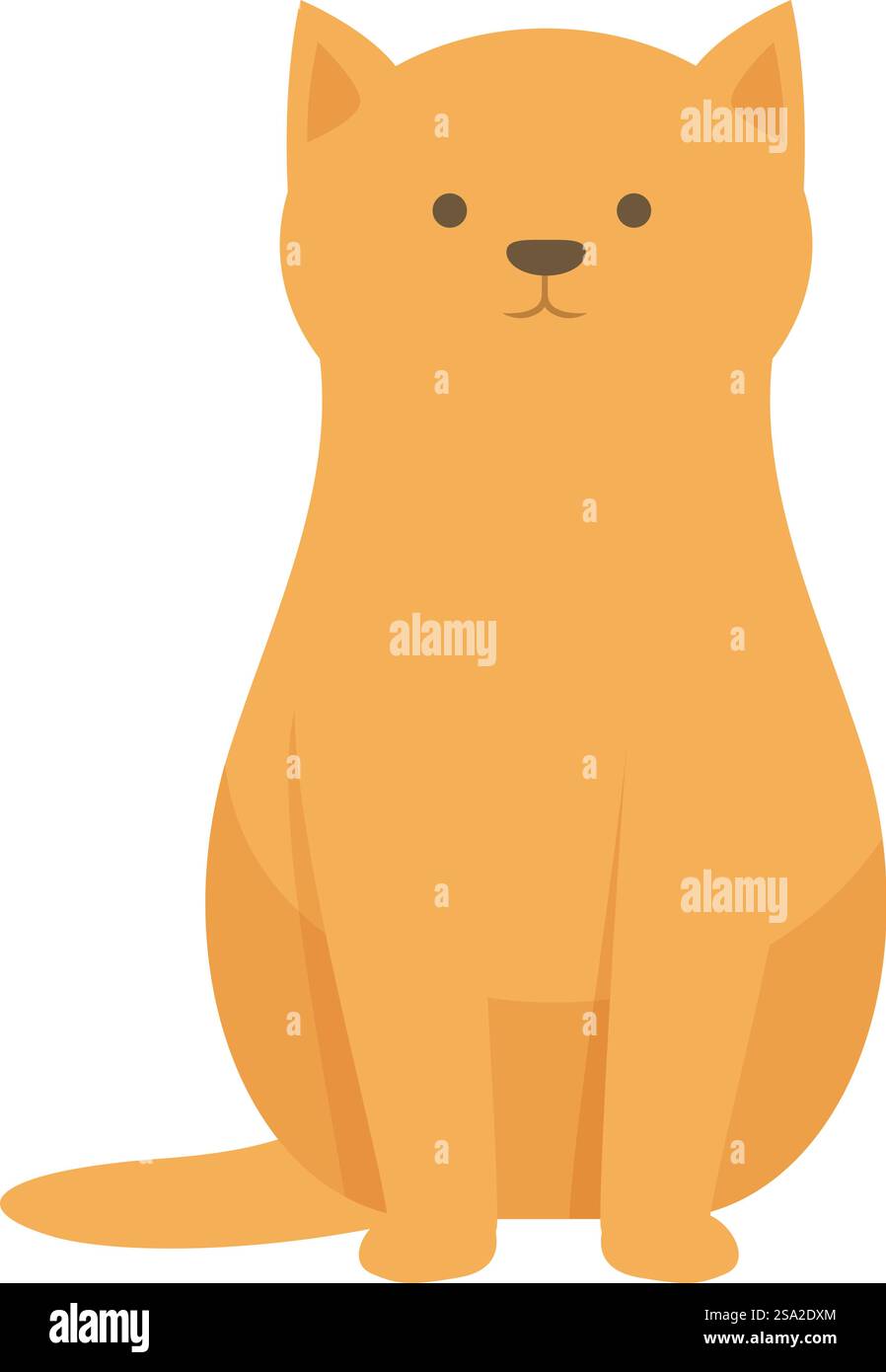 Cat fun nature icon cartoon vector. Spaniel comic fun. Pet nature ...