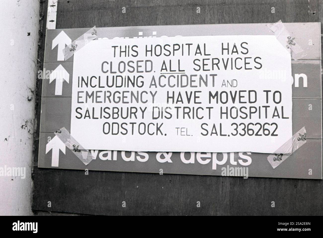 Salisbury General Infirmary closes in the early 1990s Stock Photo - Alamy
