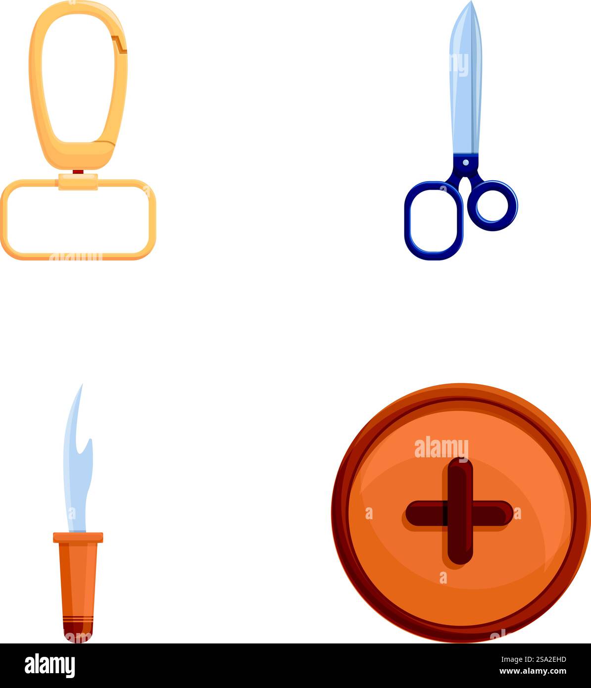 Haberdashery icons set cartoon vector. Various haberdashery item ...