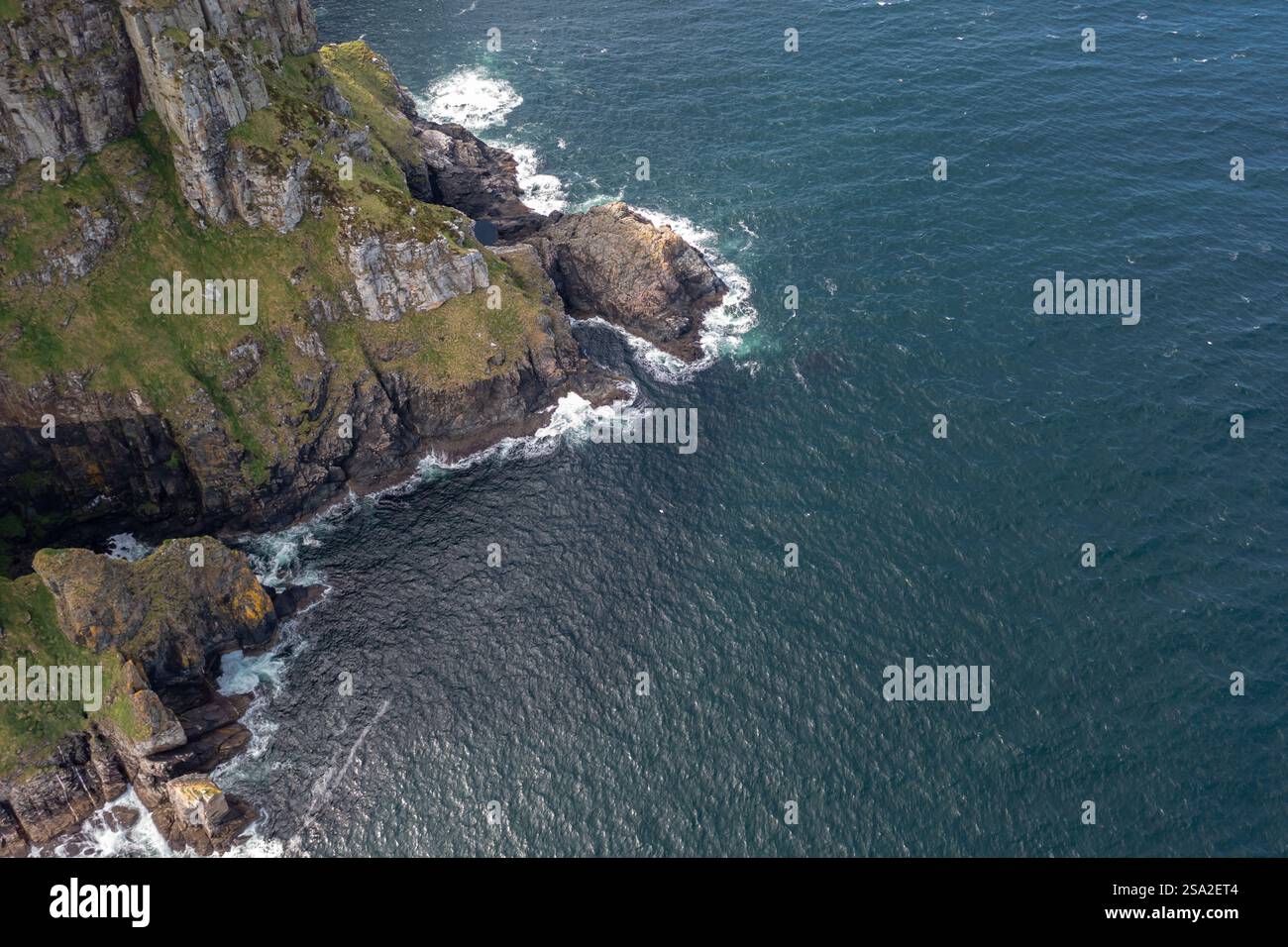 Aerial view of the cliffs of Horn Head at the wild atlantic way in ...