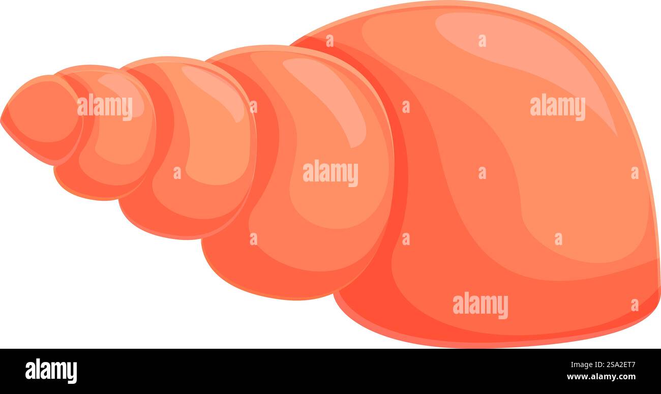 Brown spiral conch icon cartoon vector. Sea new shell. Ocean animal ...