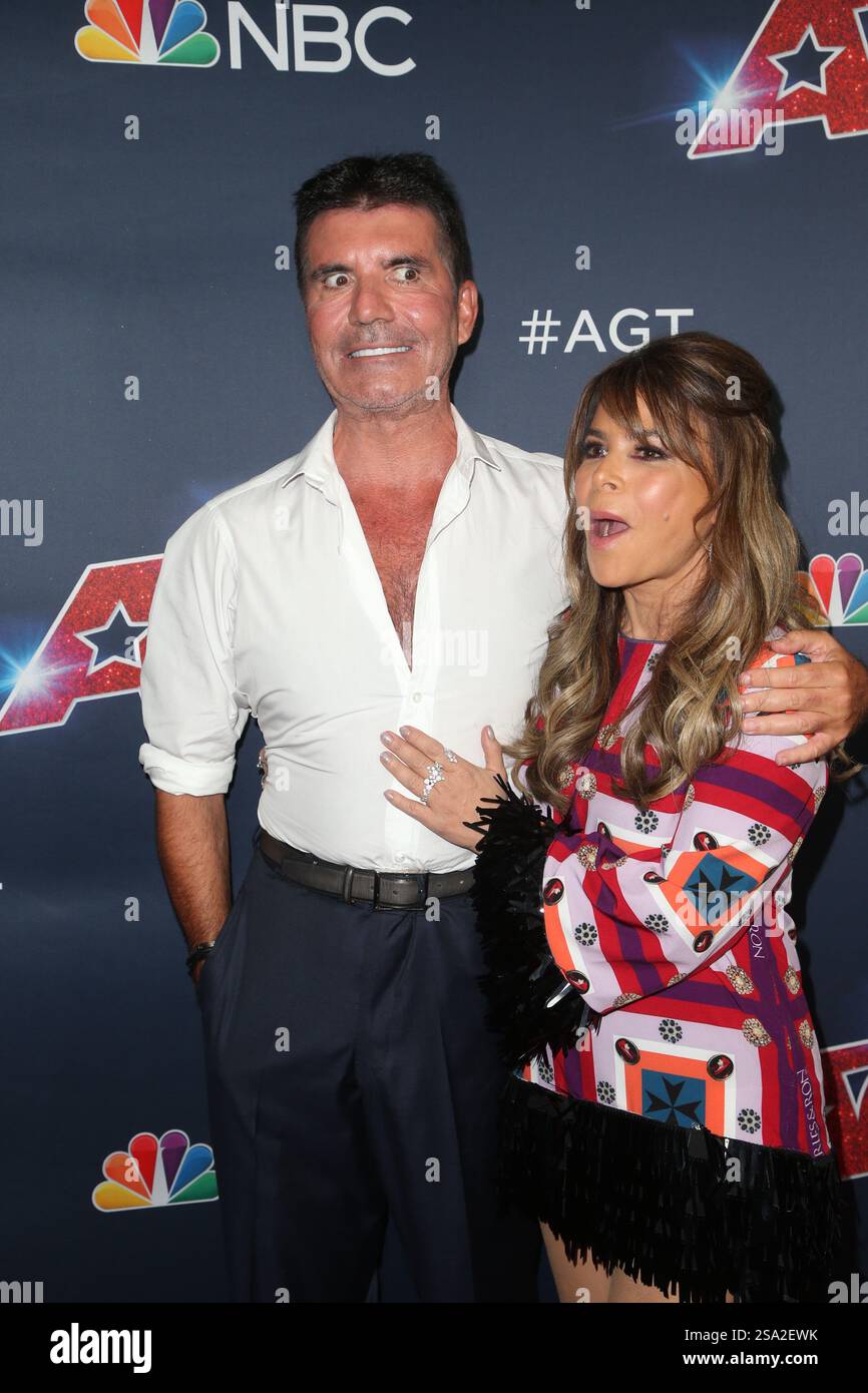 Simon Cowell and Paula Abdul at the 'America's Got Talent' TV show ...
