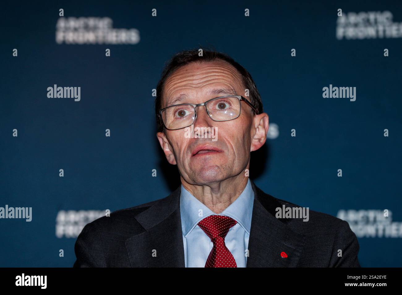 Tromso 20250128. Norwegian Foreign Minister Espen Barth Eide at the Arctic Frontiers conference ...