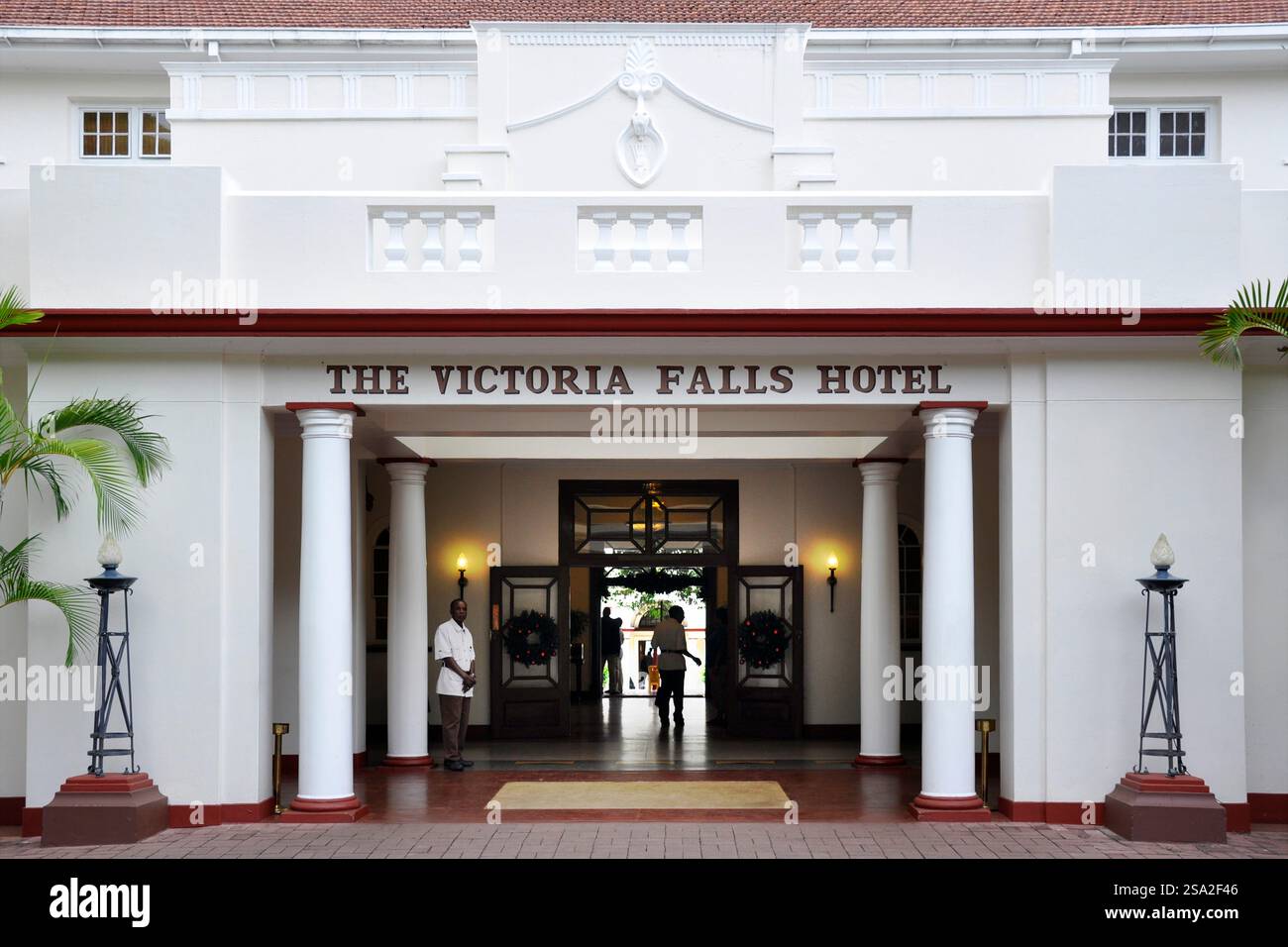 Victoria Falls Hotel. Victoria Falls. Zimbabwe Stock Photo - Alamy