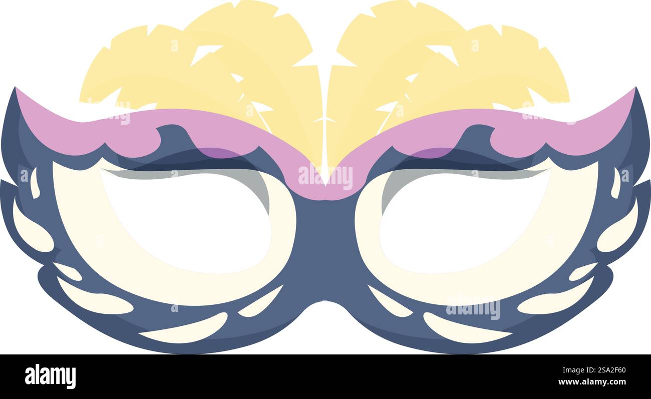 Celebration festive mask icon cartoon vector. Stage art fun. Face opera ...