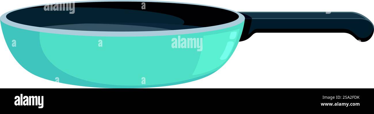 Aluminum frying pan icon cartoon vector. Home object. Cooking element ...