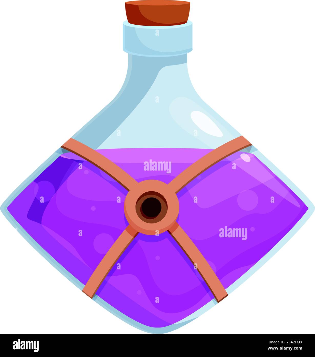 Violet potion magical icon cartoon vector. Alchemist lab energy. Occult ...