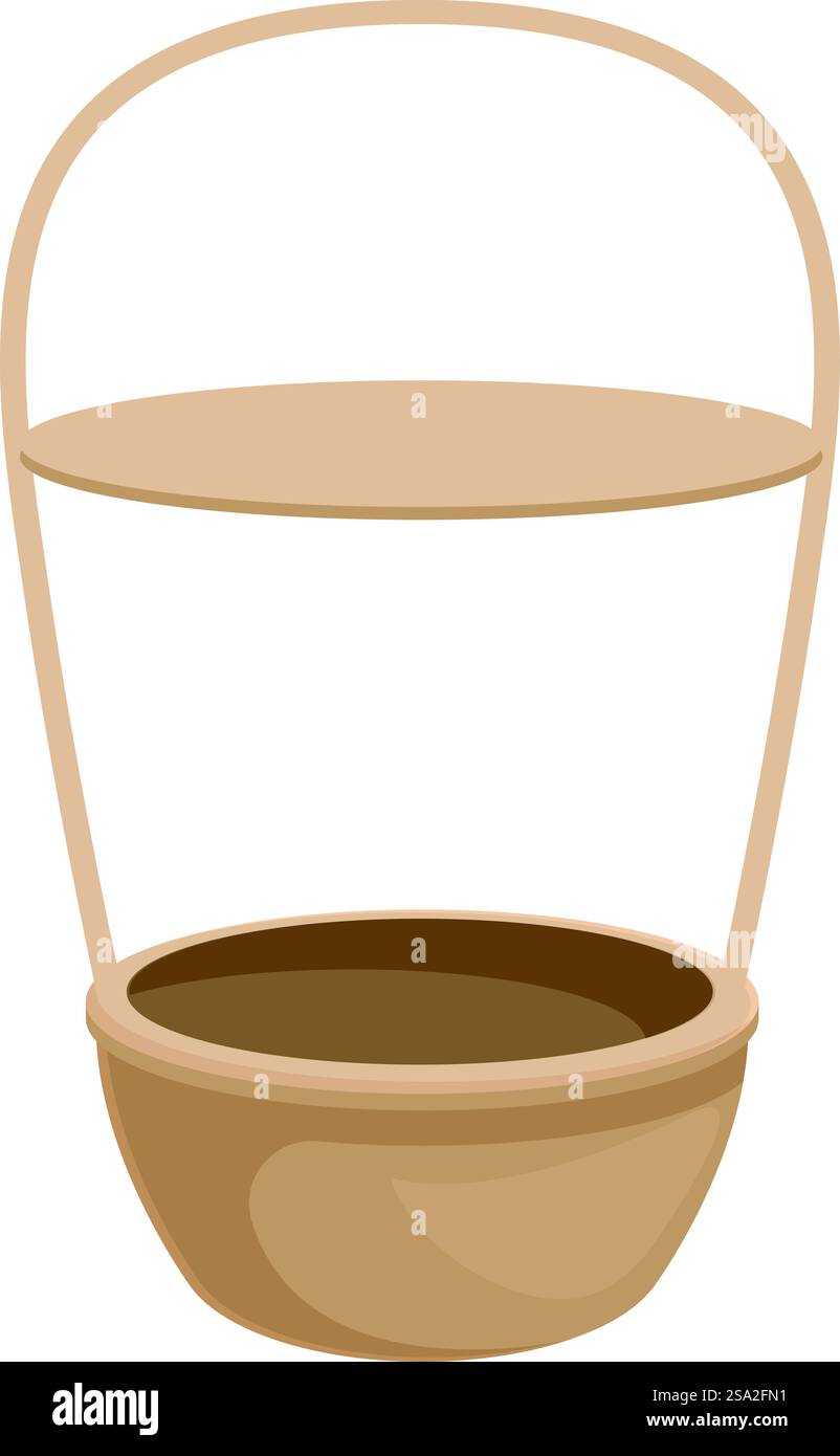 Hookah coal basket icon cartoon vector. Smoking tobacco. Metal handle ...