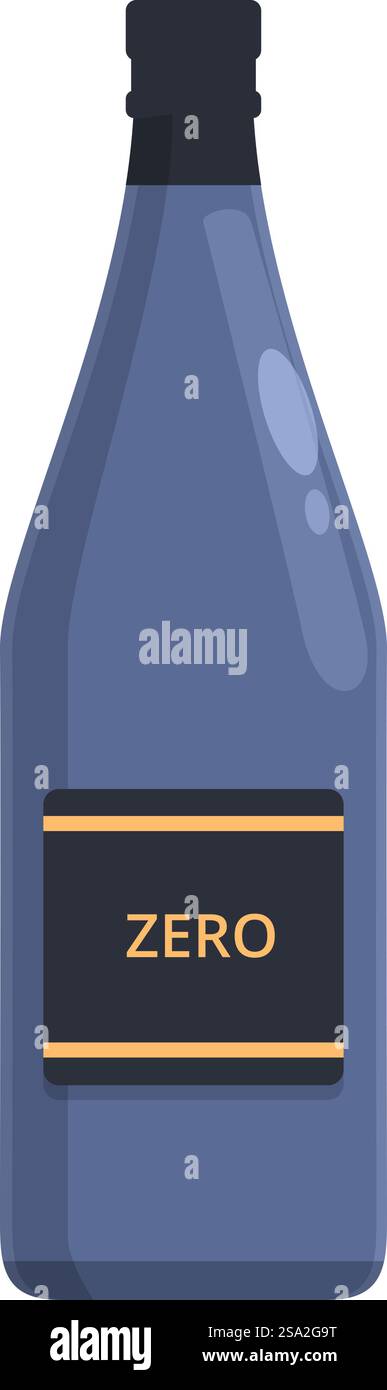 Zero bar element icon cartoon vector. Glass drink. Alcohol drinks ...