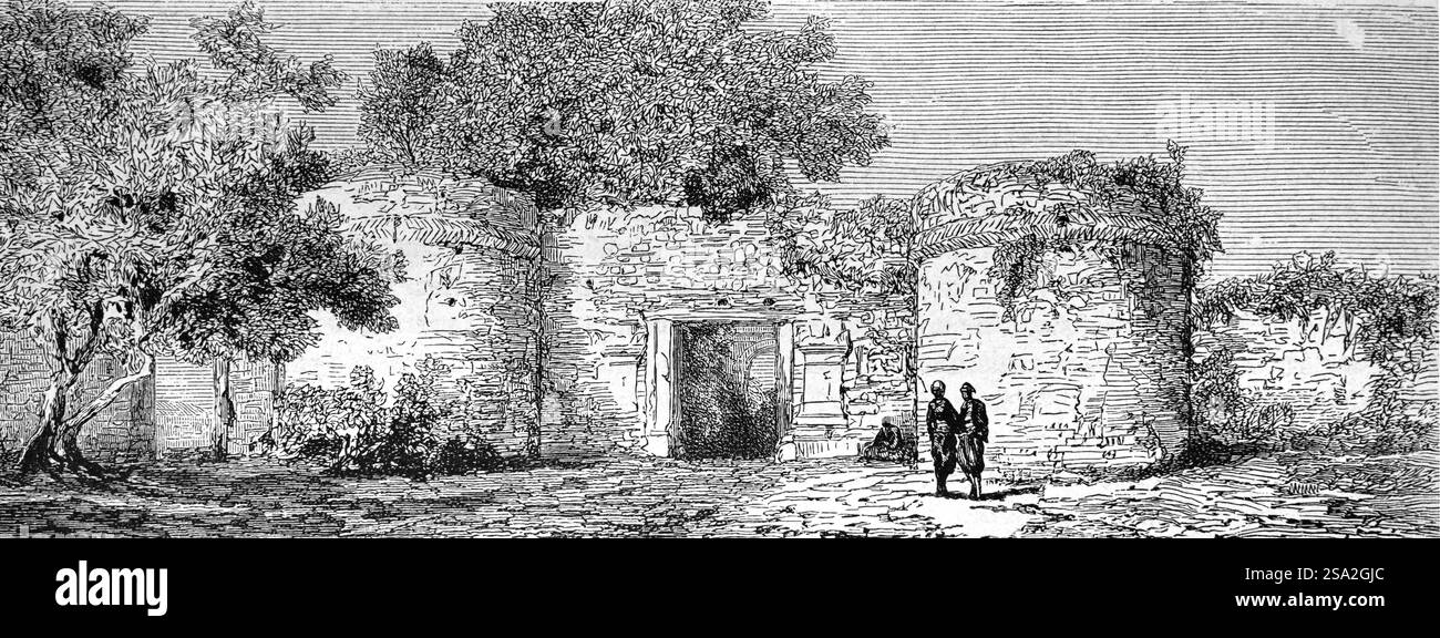 Lefke Town or City Gate or Gateway, in the c3rd Byzantine Town Walls ...
