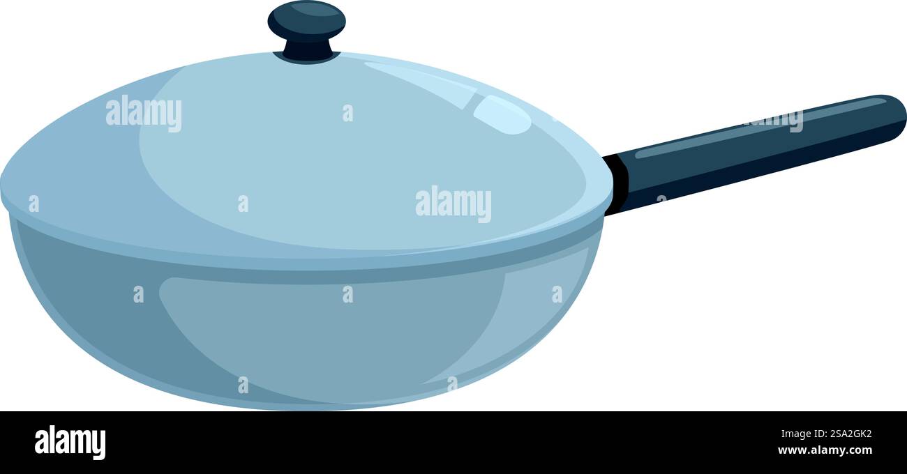 Culinary frying pan icon cartoon vector. Home domestic tool. Clean ...