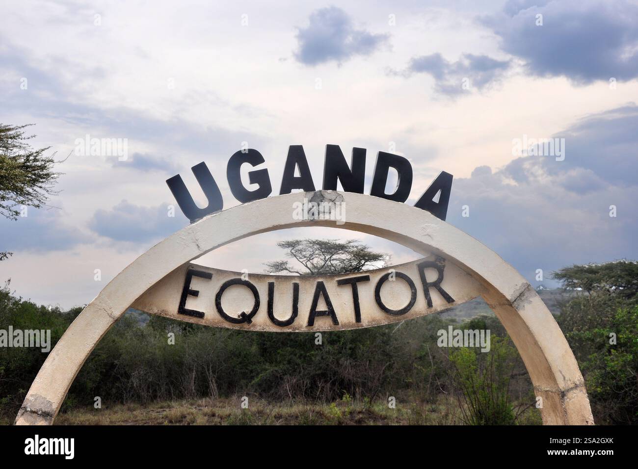 Uganda. Passing Equator Line Stock Photo - Alamy