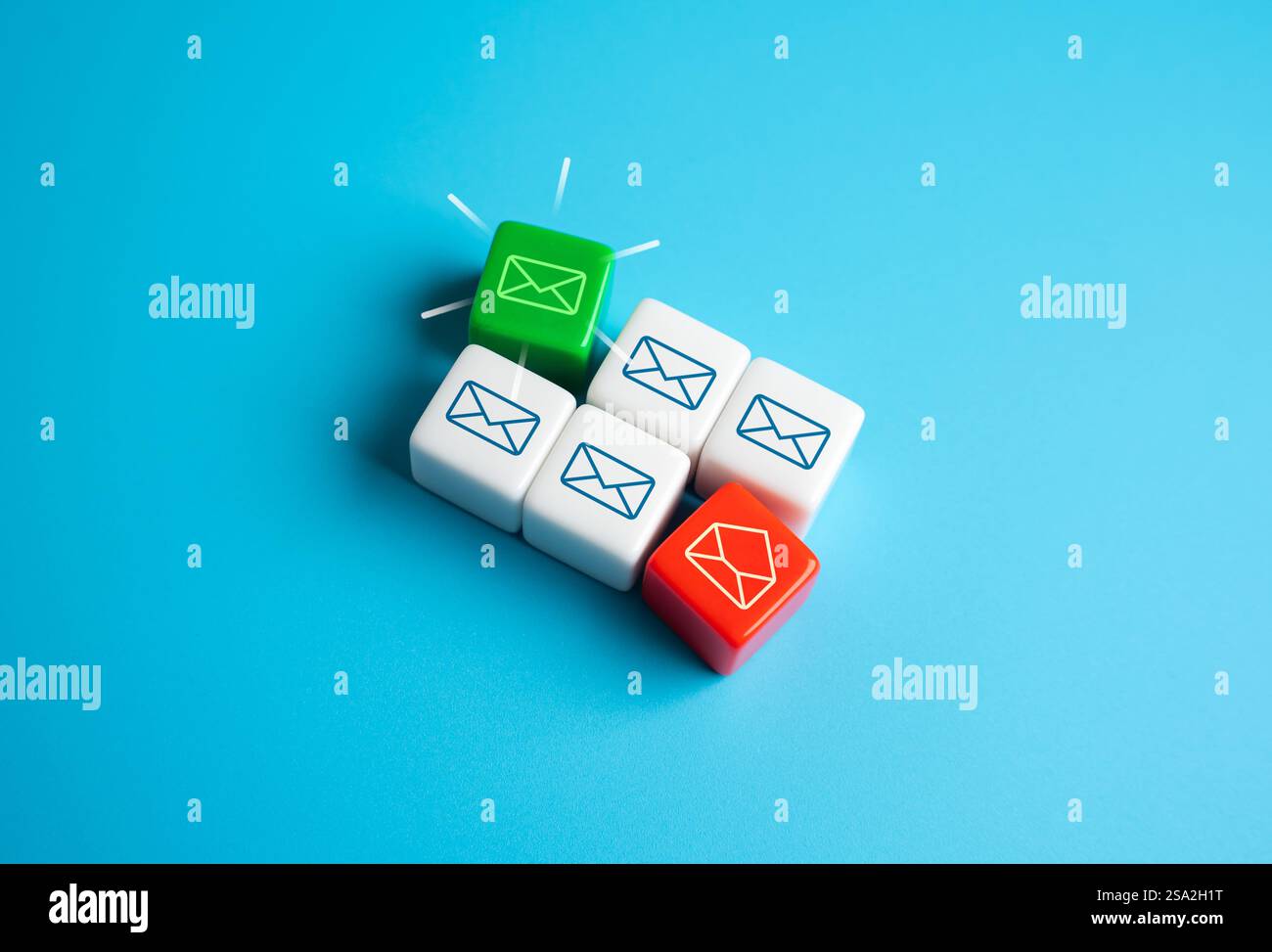 Email inbox with incoming letters. New and read message. Start sorting ...