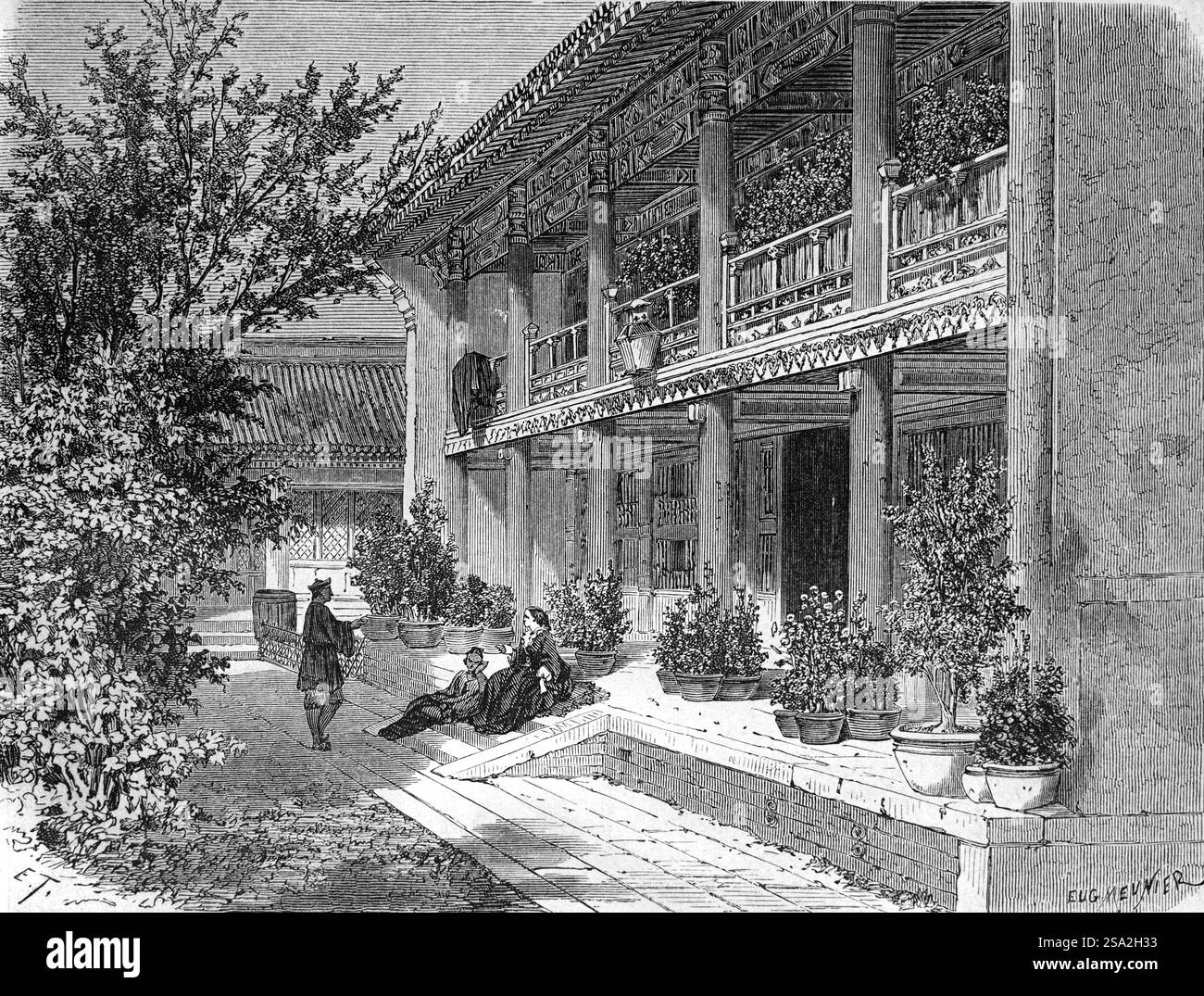 Veranda or Verandah of English Delegation or British Embassy in the ...