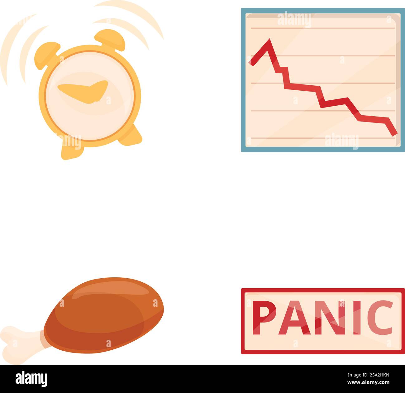 Panic disorder icons set cartoon vector. Element of human emotion ...