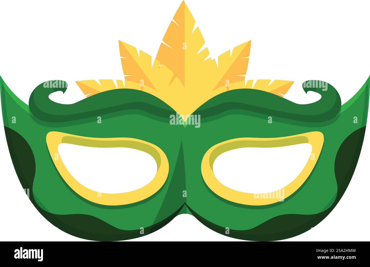 Green color carnival mask icon cartoon vector. Festive fun event ...