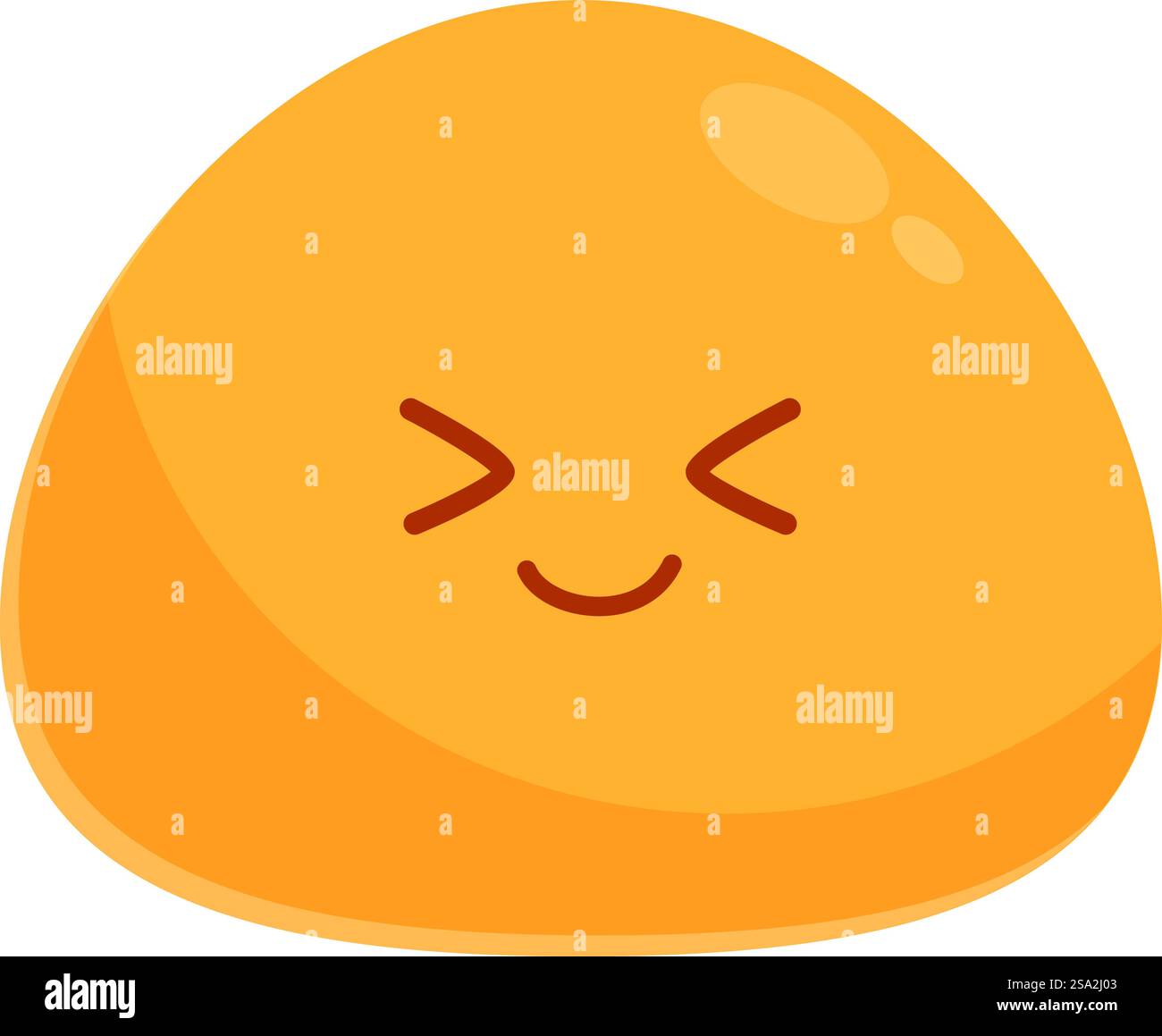 Funny mochi character icon cartoon vector. Korean meal. Animation snack ...