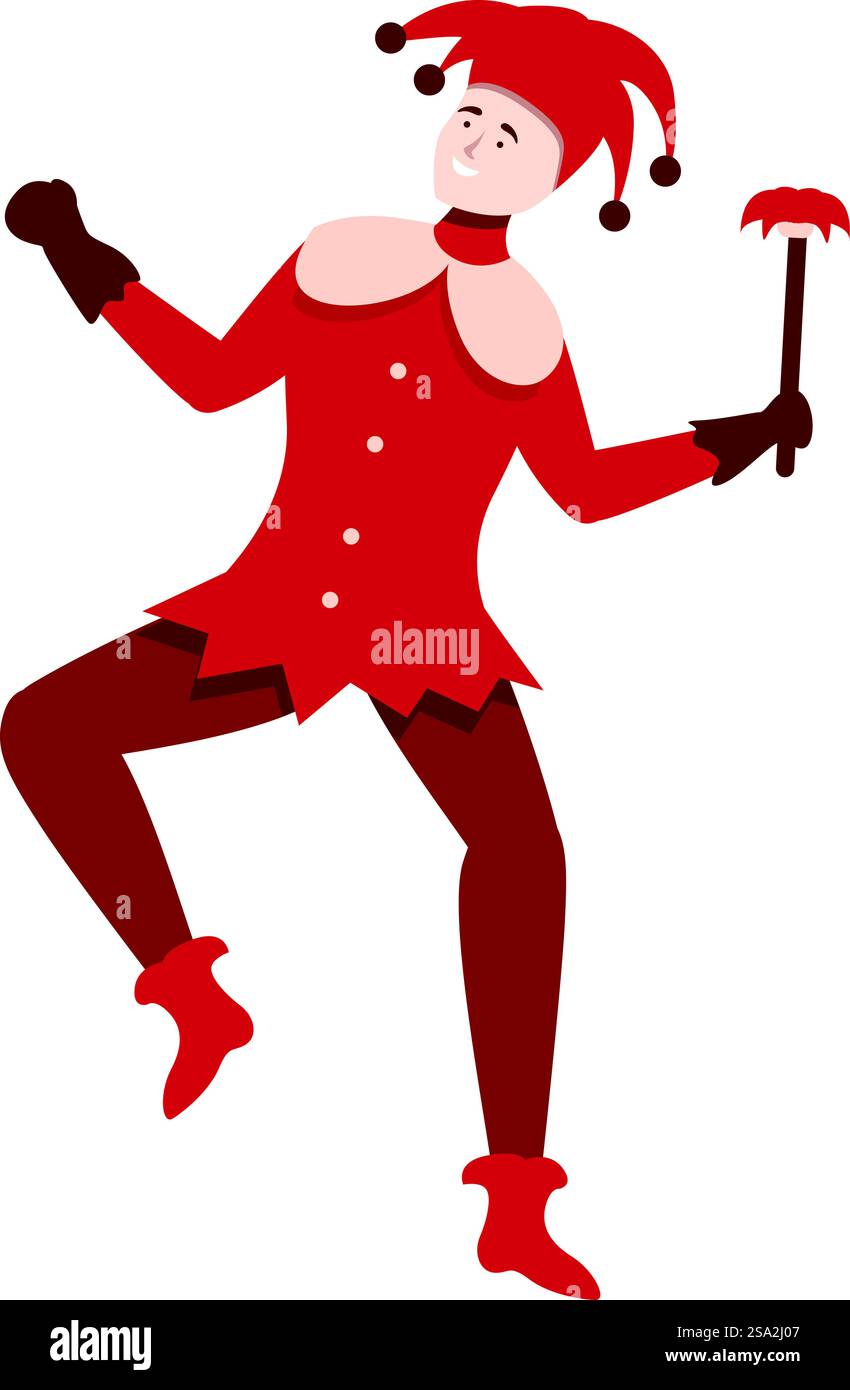 Male dancing joker icon cartoon vector. Success celebration. Person ...