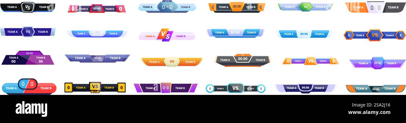 Scoreboard cricket icons set cartoon vector. Sport team. Game result ...