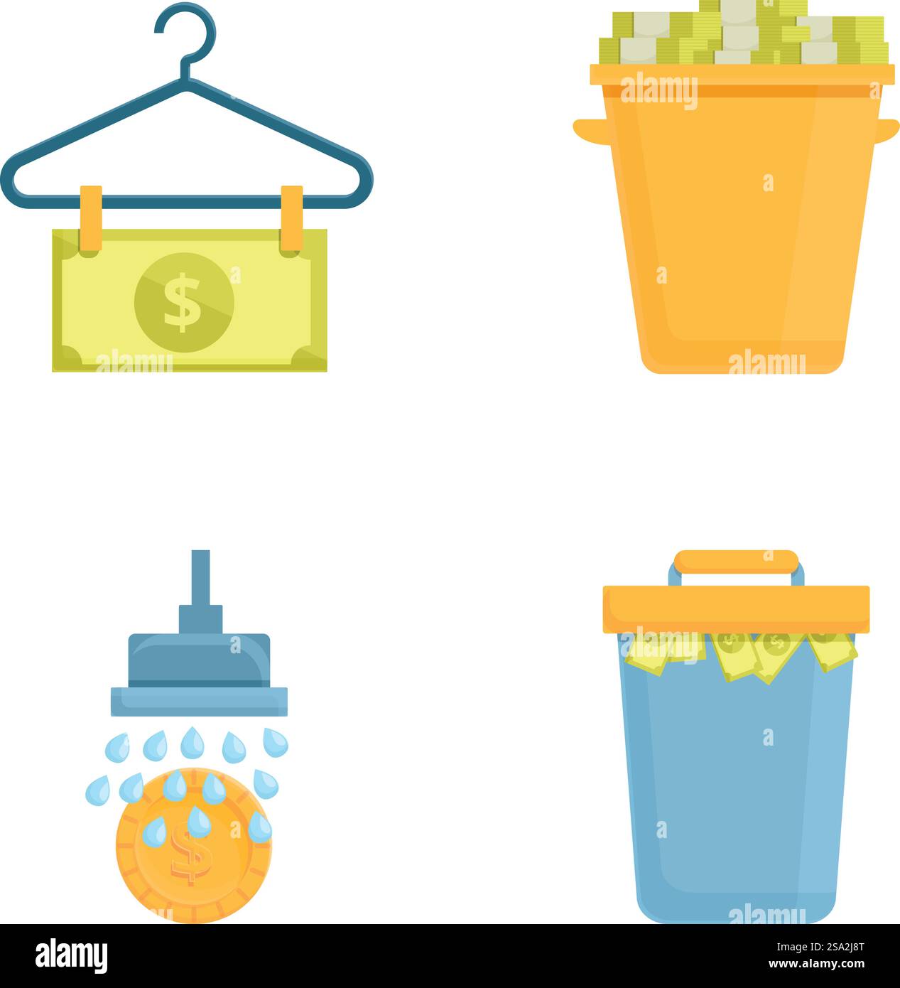 Financial crime icons set cartoon vector. Symbolic money laundering ...