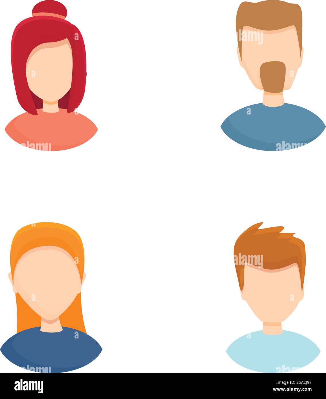 Avatar icons set cartoon vector. Different male and female profile ...
