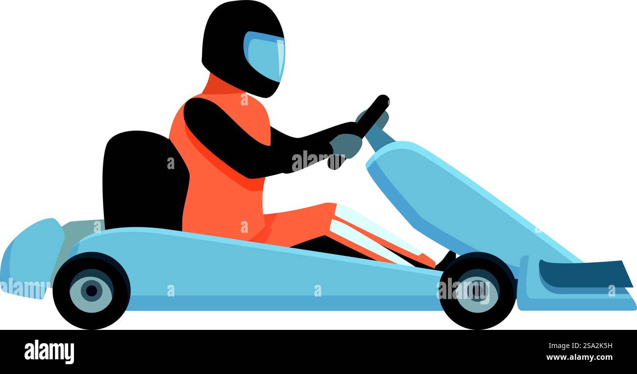 Adrenalin karting icon cartoon vector. Fun transport. Vehicle running ...