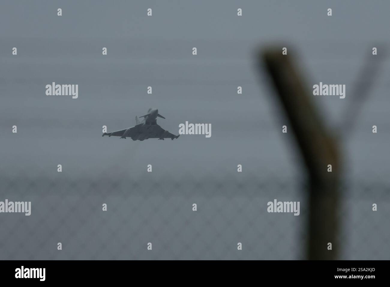 RAF Typhoons FGR4 takes off at RAF Coningsby, Coningsby, United Kingdom ...