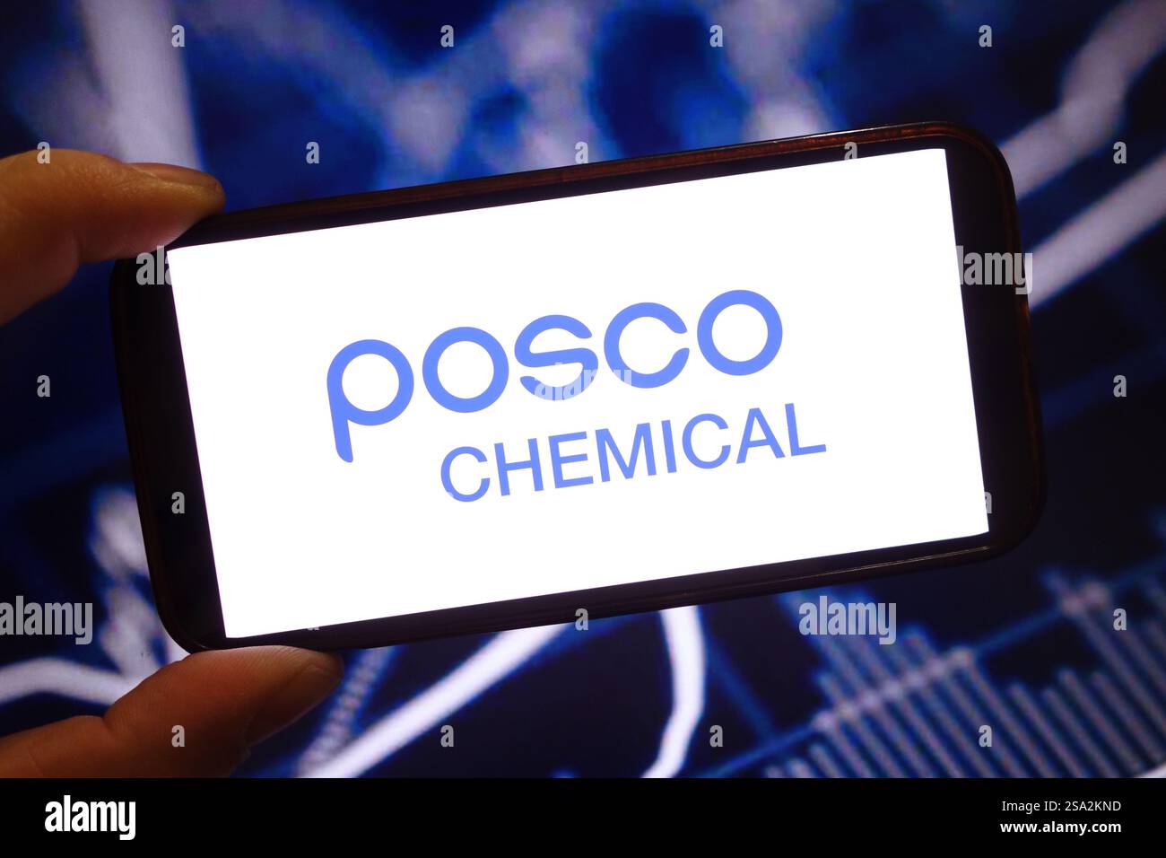 Poland. 25th Jan, 2025. In this photo illustration, the POSCO Chemical ...