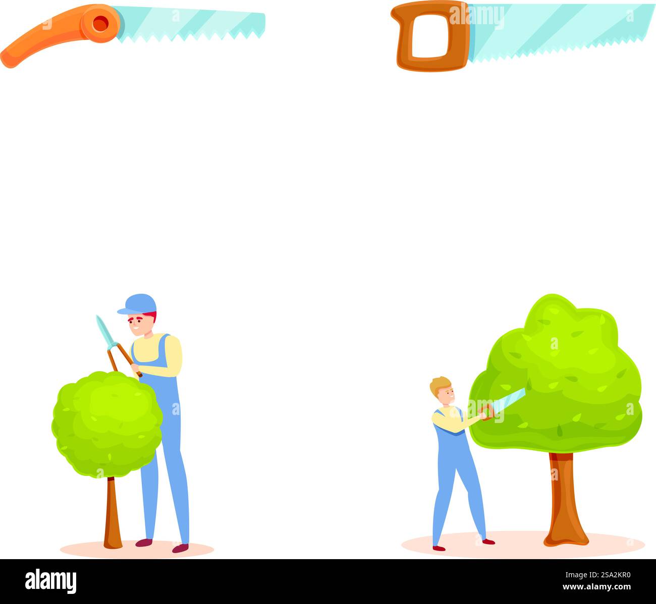 Gardener work icons set cartoon vector. Professional gardener with ...
