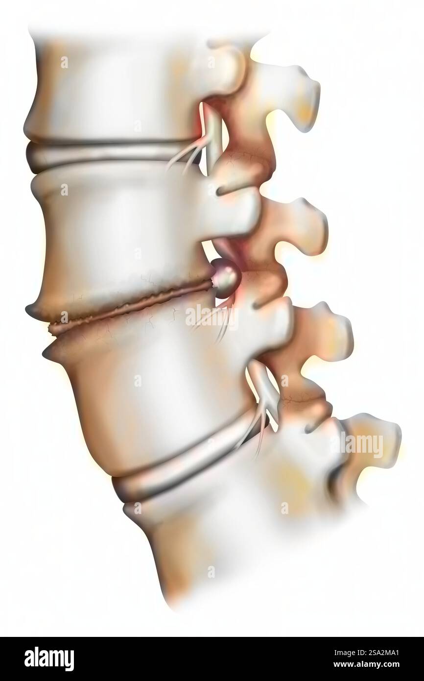 Spondyloarthrosis of the lumbar vertebrae (lumbar osteoarthritis), with ...