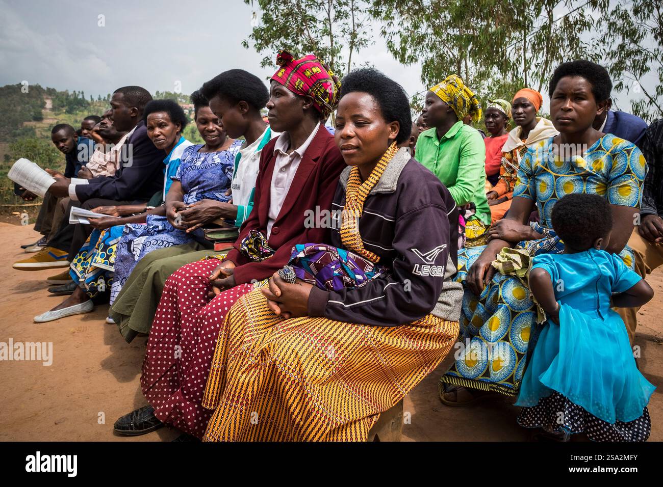Rwanda. Burera Lake. Surrounding of Kidaho. Catholic Religion Ceremony ...